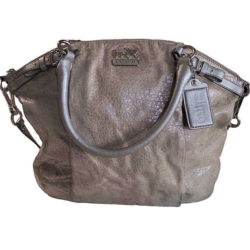 Coach Madison Sophia Metallic Satchel Bag - Gem